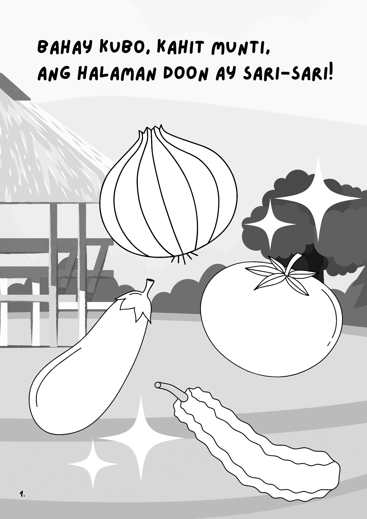 Bahay Kubo Vegetables Coloring Bahay Kubo Coloring Book By