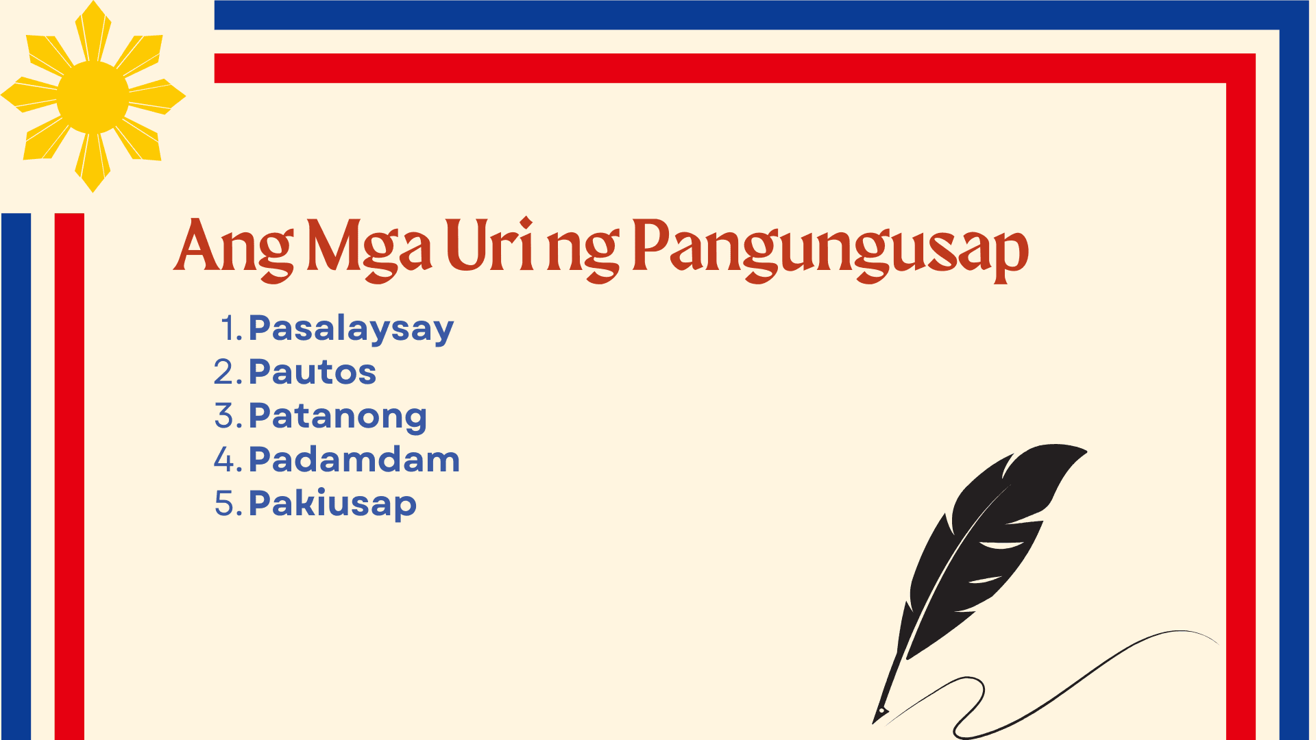 Mga Uri Ng Pangungusap