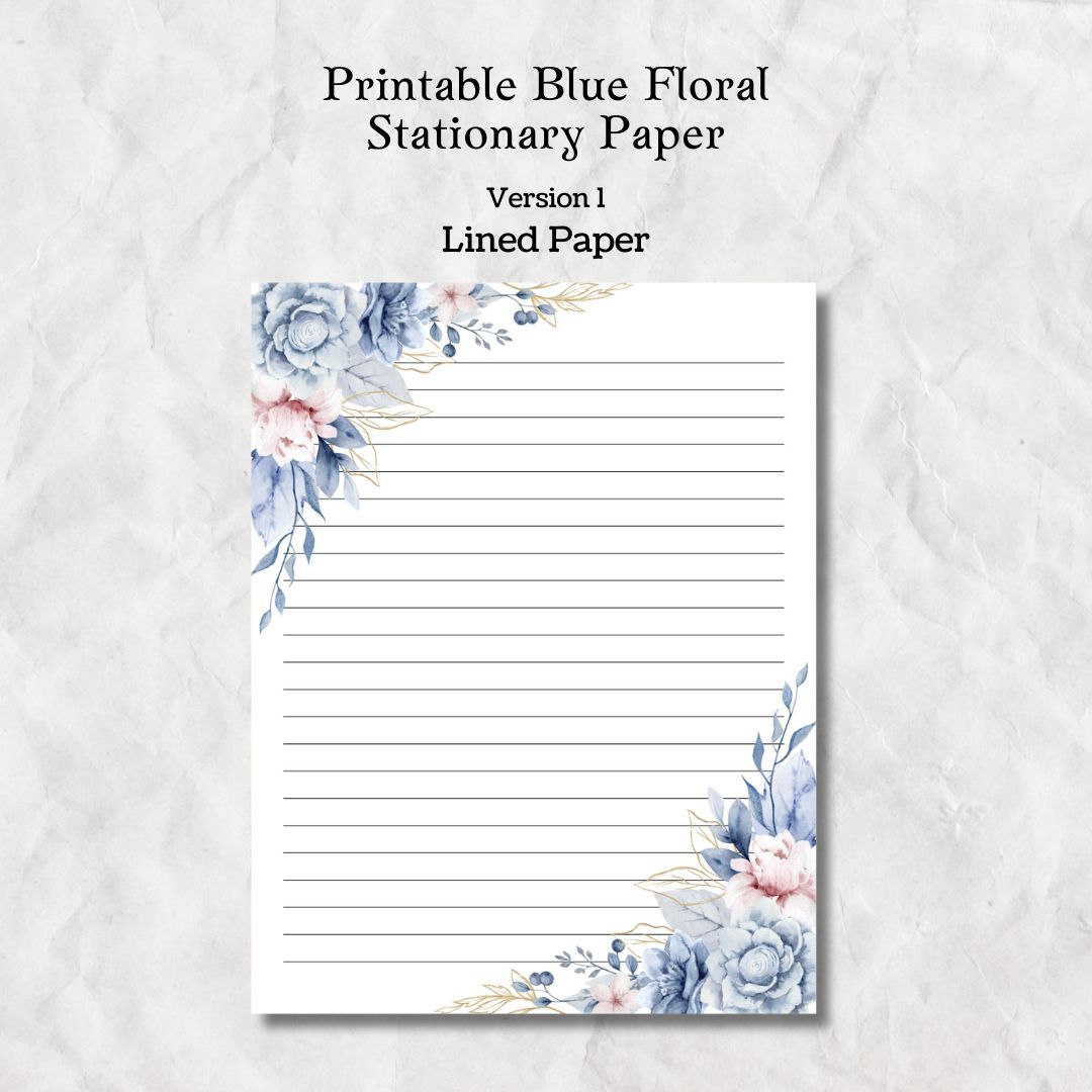 Floral Stationery Template Senti's Vintage Floral Kraft Paper