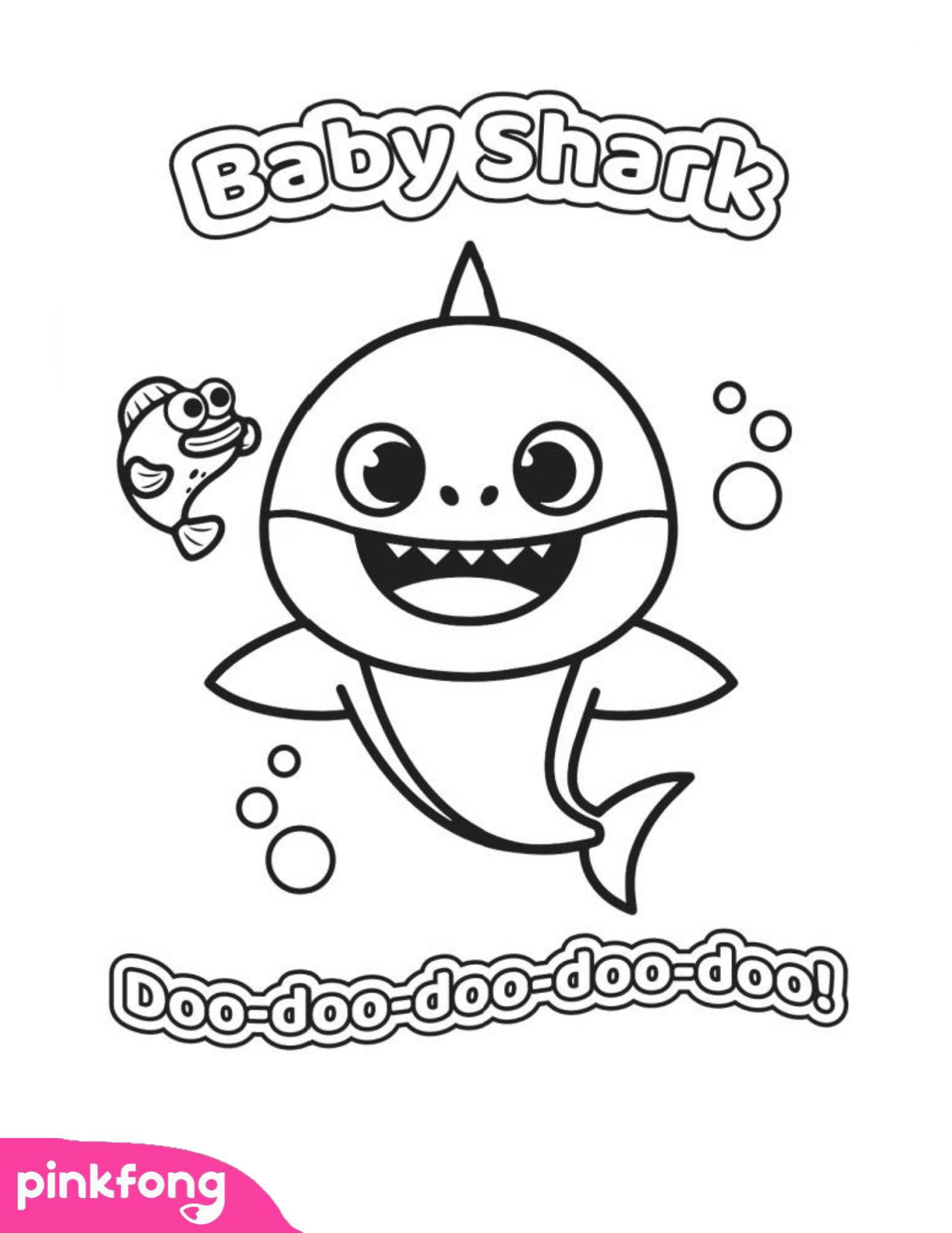 Pinkfong And Baby Shark Coloring Sheet Printable Theme Dibujos Para