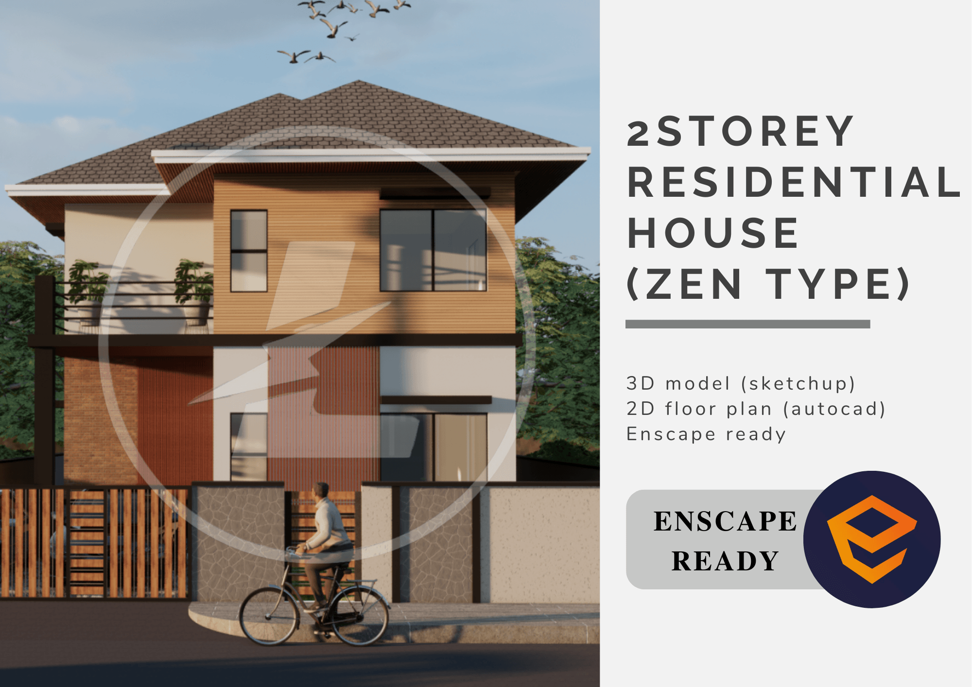 3d Floor Plans 2 Storey House Two Storey House 2 3D Model By