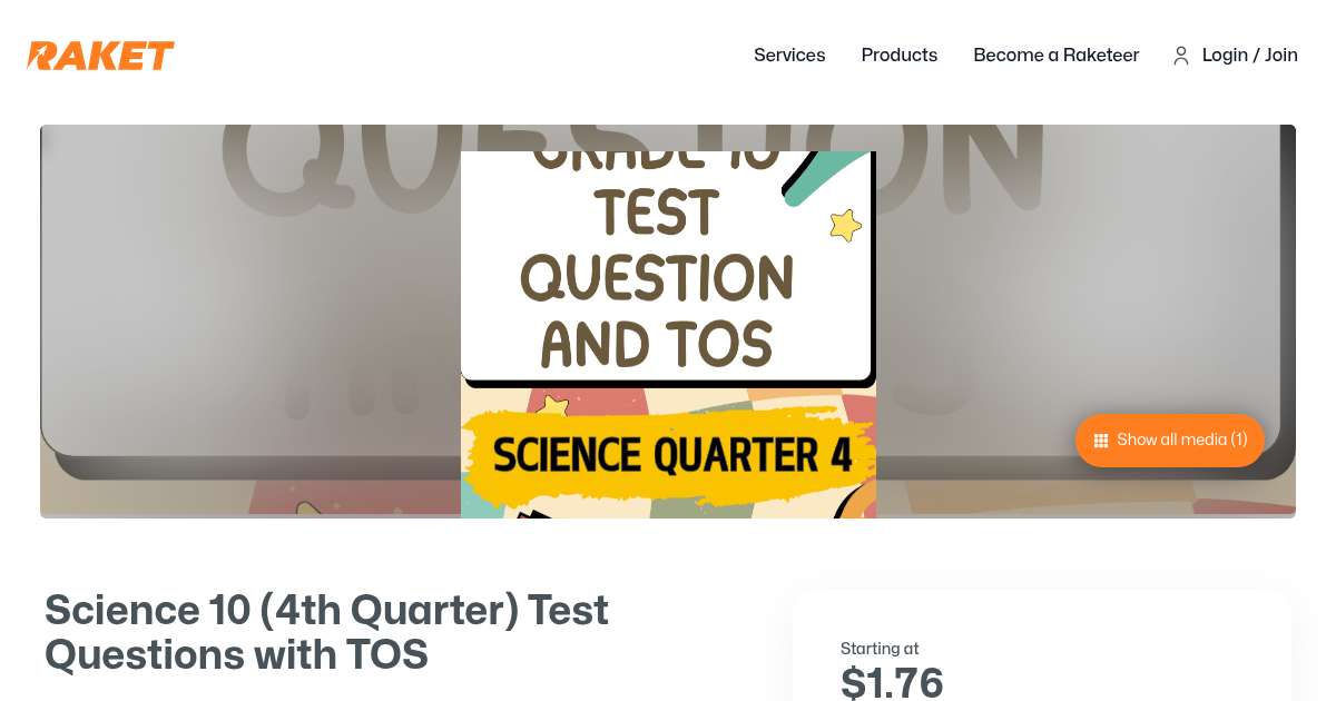 Science 10 (4th Quarter) Test Questions with TOS by bytebazaar_28 ...