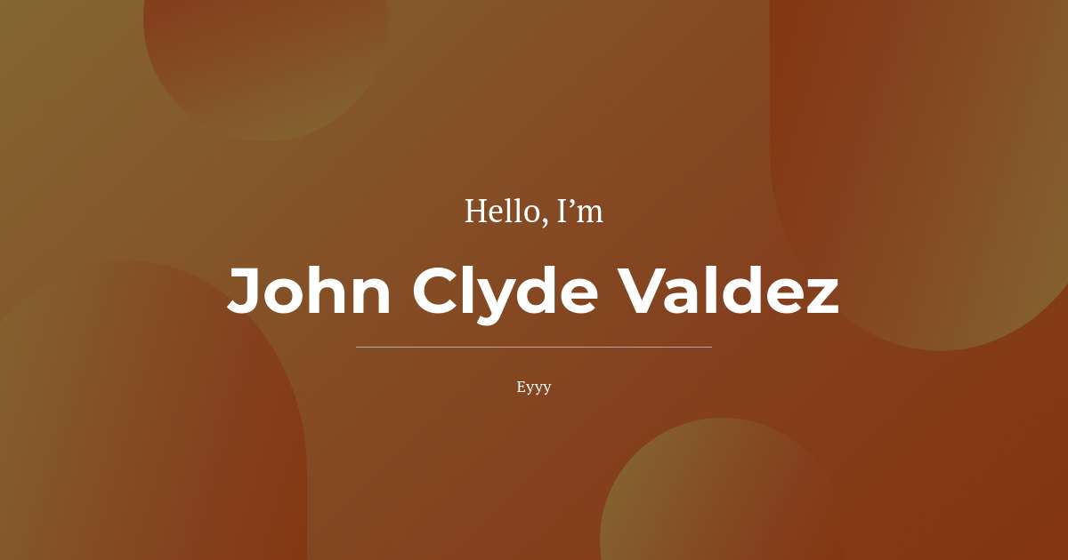 John Clyde Valdez