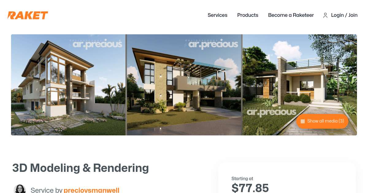 3D Modeling & Rendering by preciovsmanwell - Raket.PH