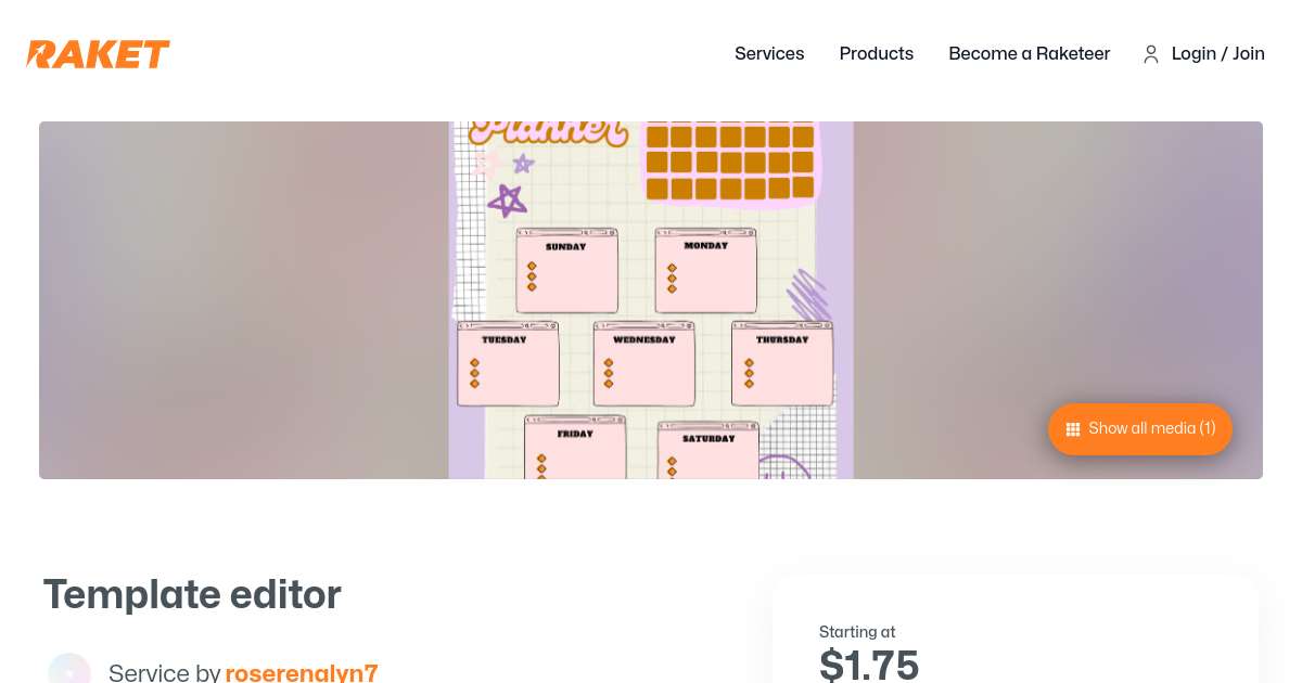 Template editor by roserenalyn - Raket.PH
