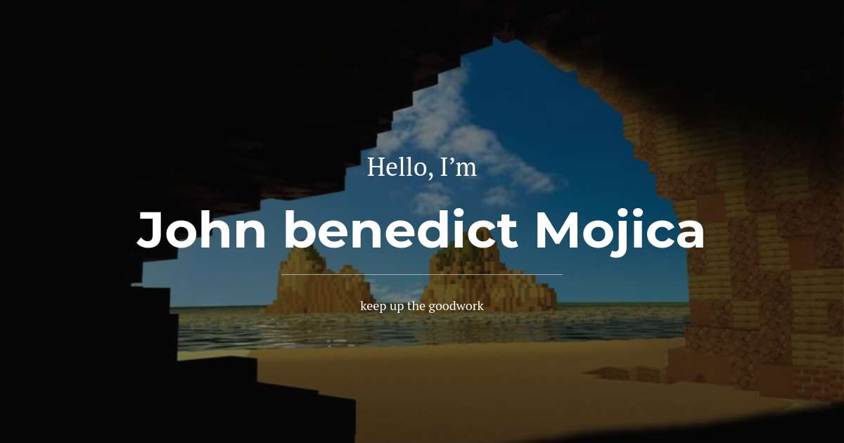 John benedict Mojica