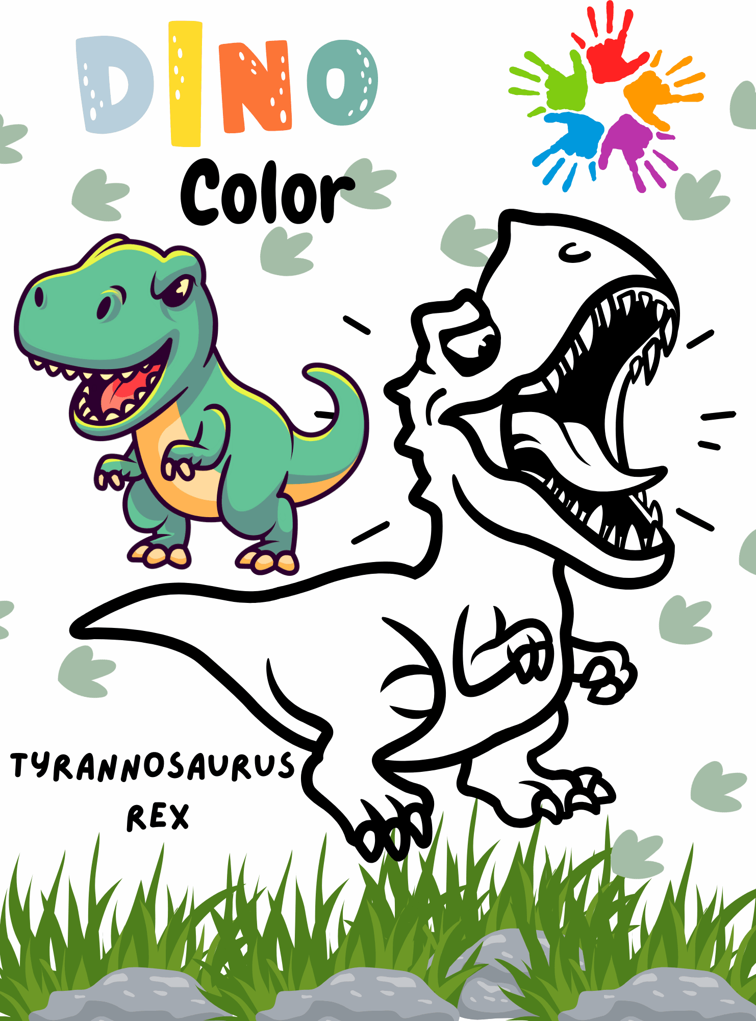 Printable Trex Dinosaur Coloring Page For Kids 2 Supplyme