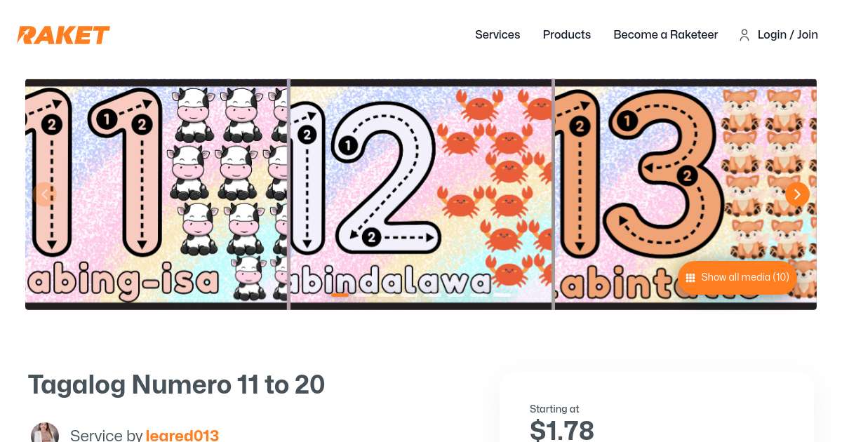 Tagalog Numero 11 to 20 by leared013 - Raket.PH