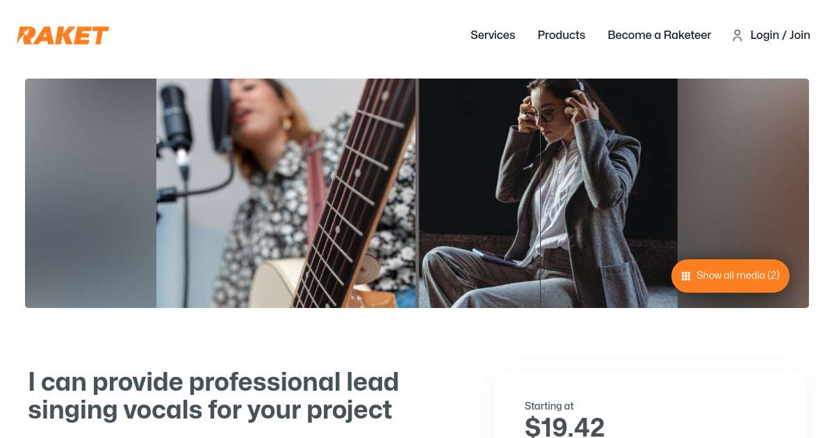 I can provide professional lead singing vocals for your project by gine ...