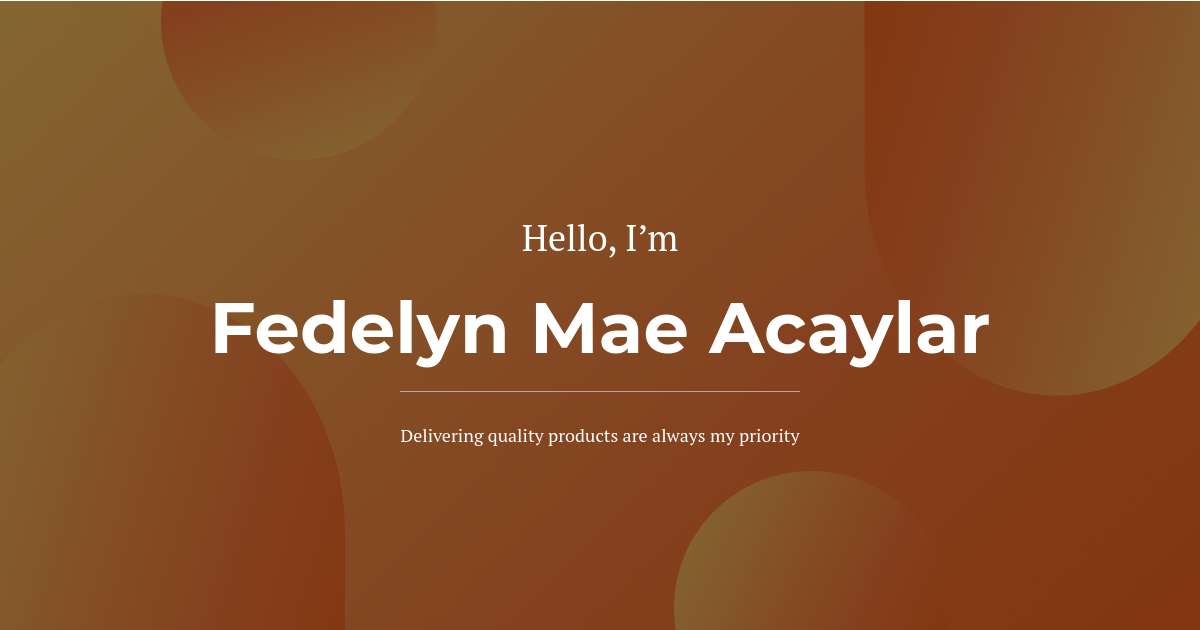Fedelyn Mae Acaylar