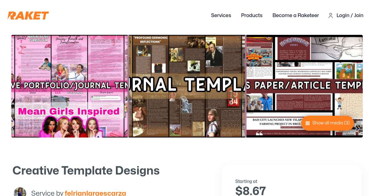 Creative Template Designs by felrianlaraescarza - Raket.PH