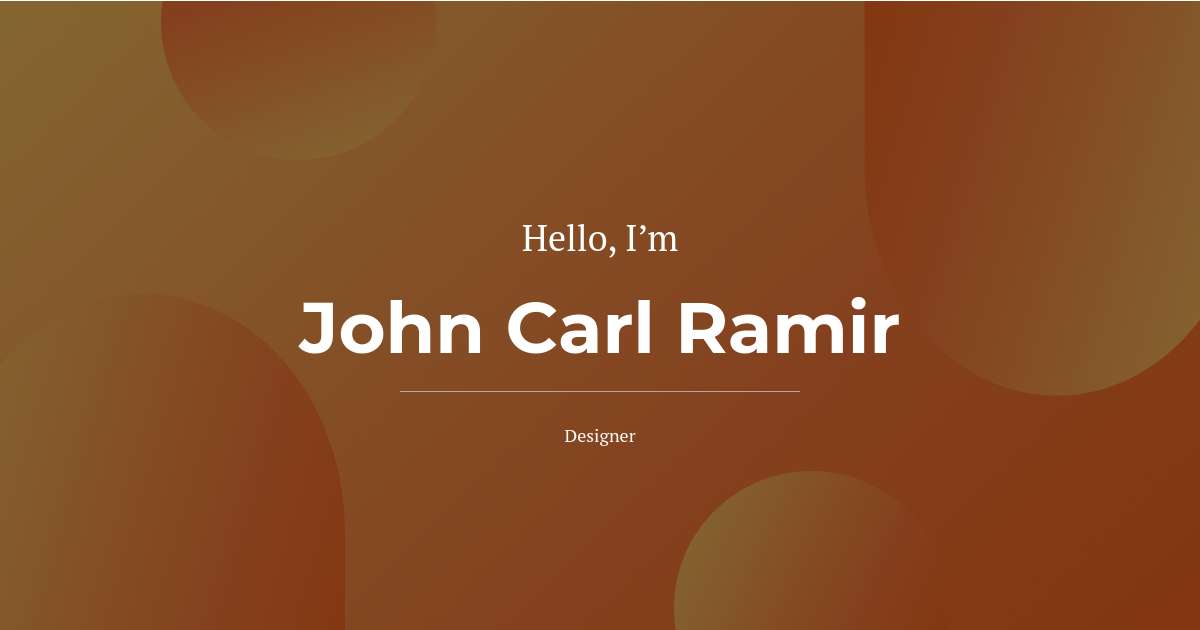 John Carl Ramir