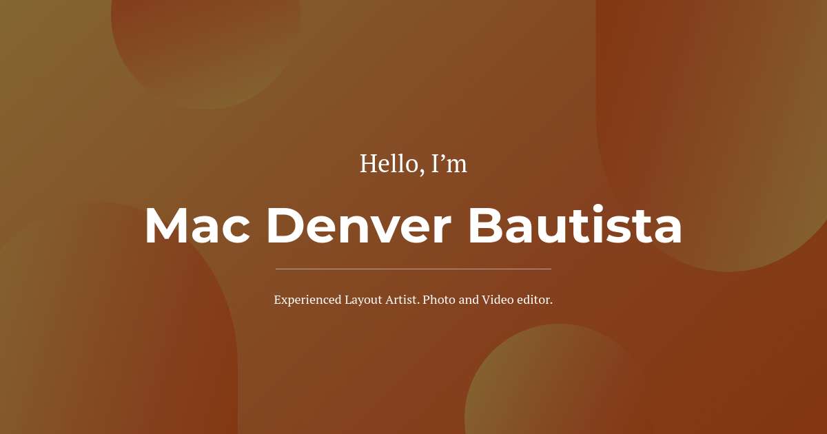 Mac Denver Bautista
