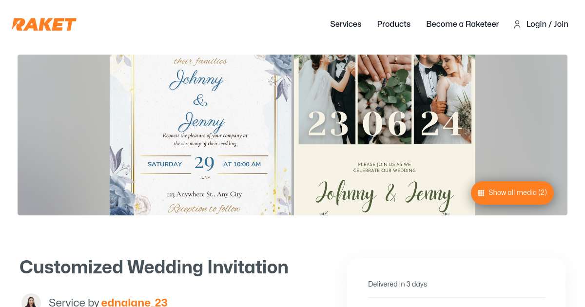 Customized Wedding Invitation by ednalane_23 - Raket.PH