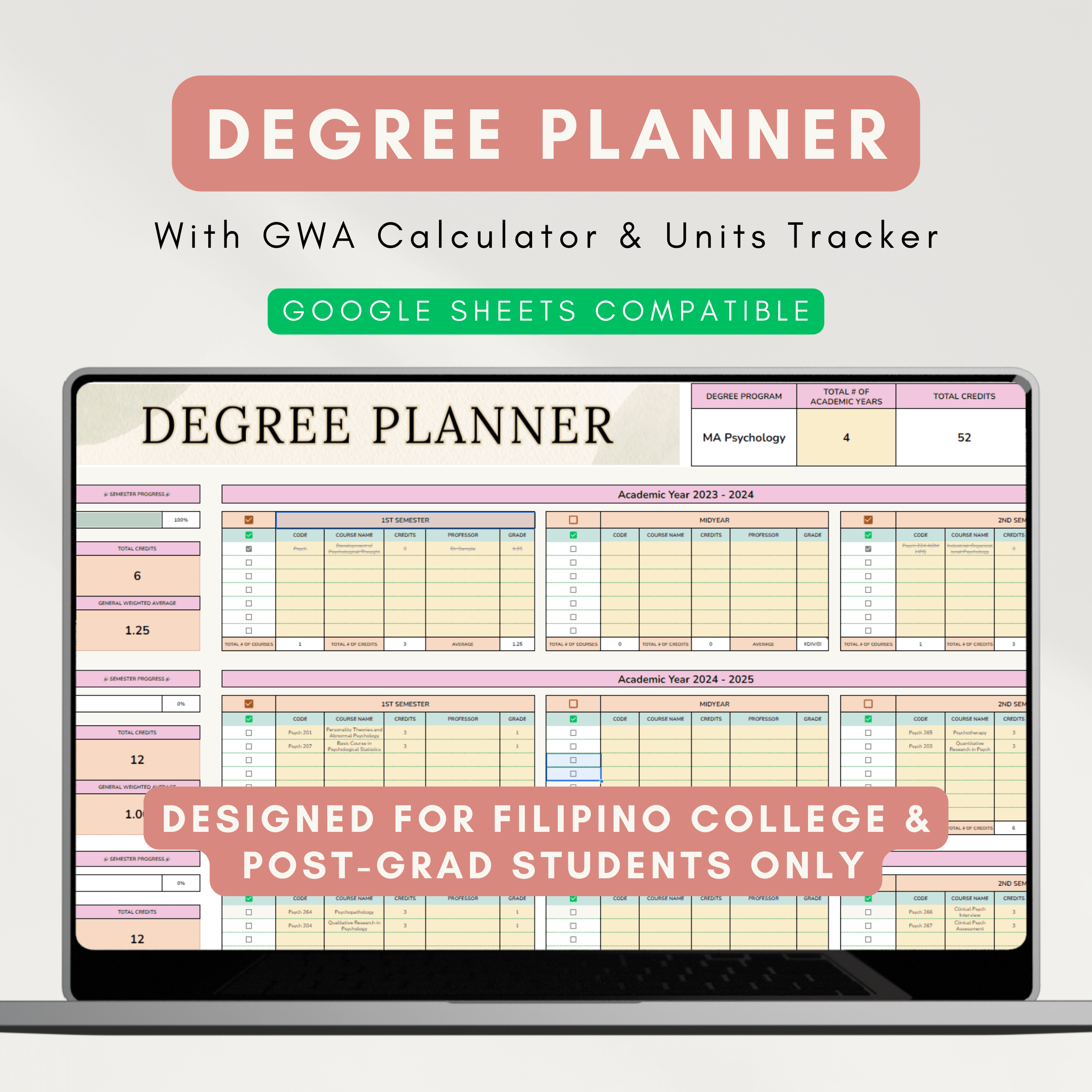 Student Planner Template Google Sheets - Infoupdate.org