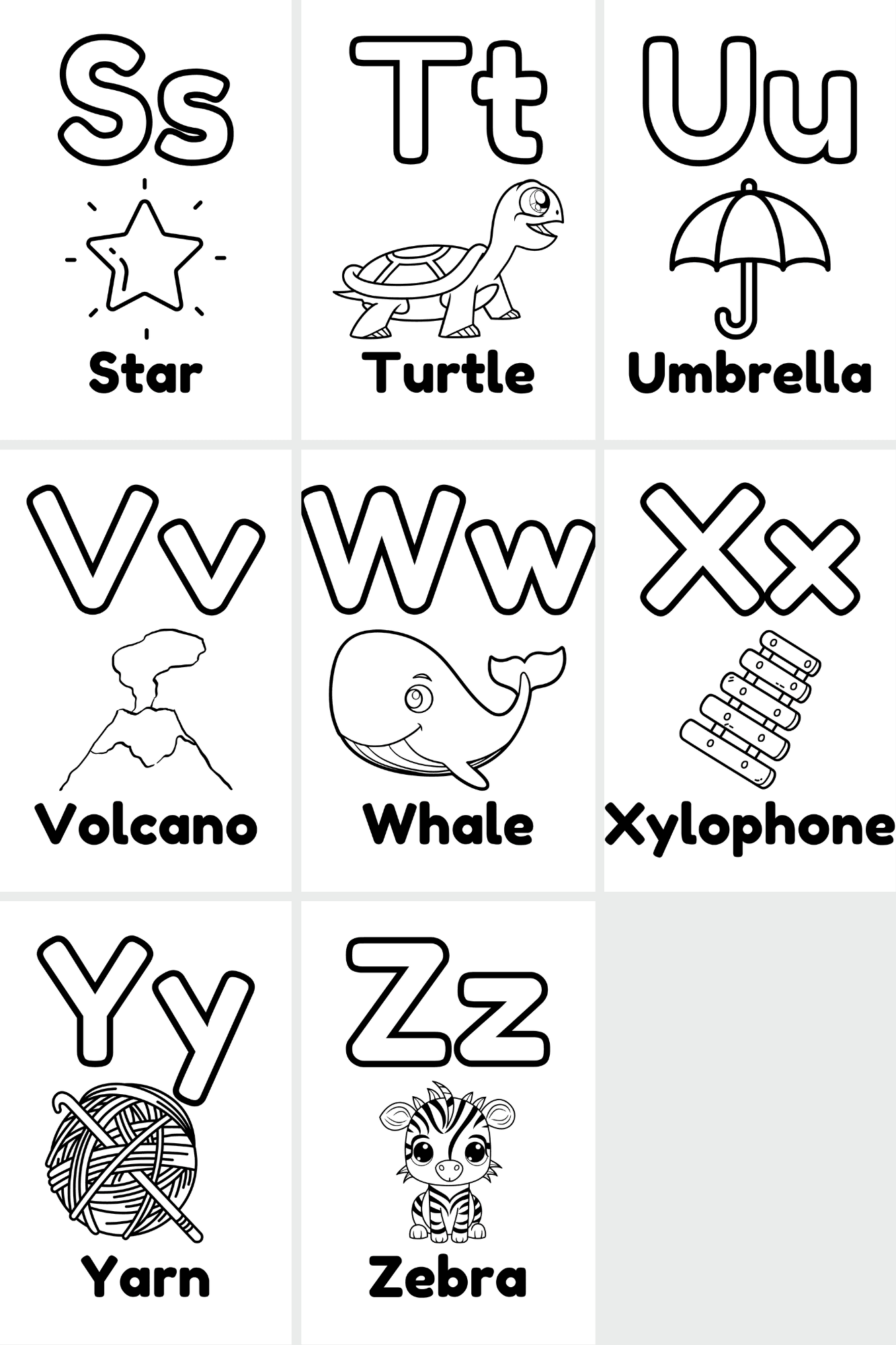 A To Z Alphabet Coloring Animal Alphabet Letters Coloring Pages