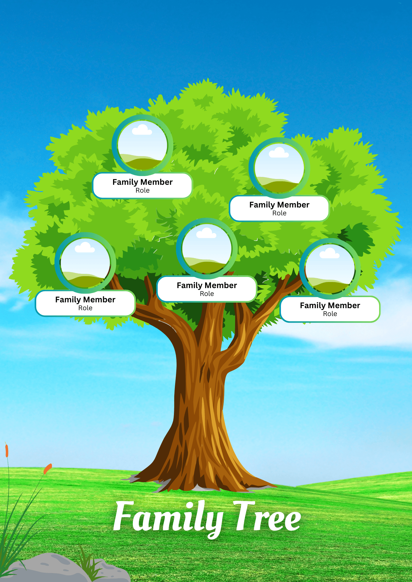 Clipart Family Tree For 3 Person