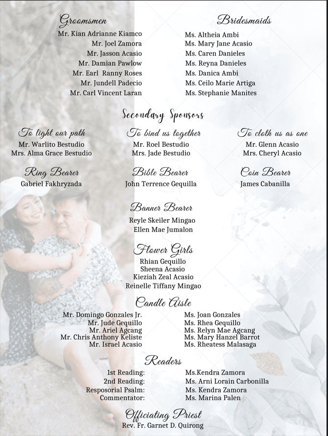 Wedding entourage invitation templates | Honestweddingadvice.com