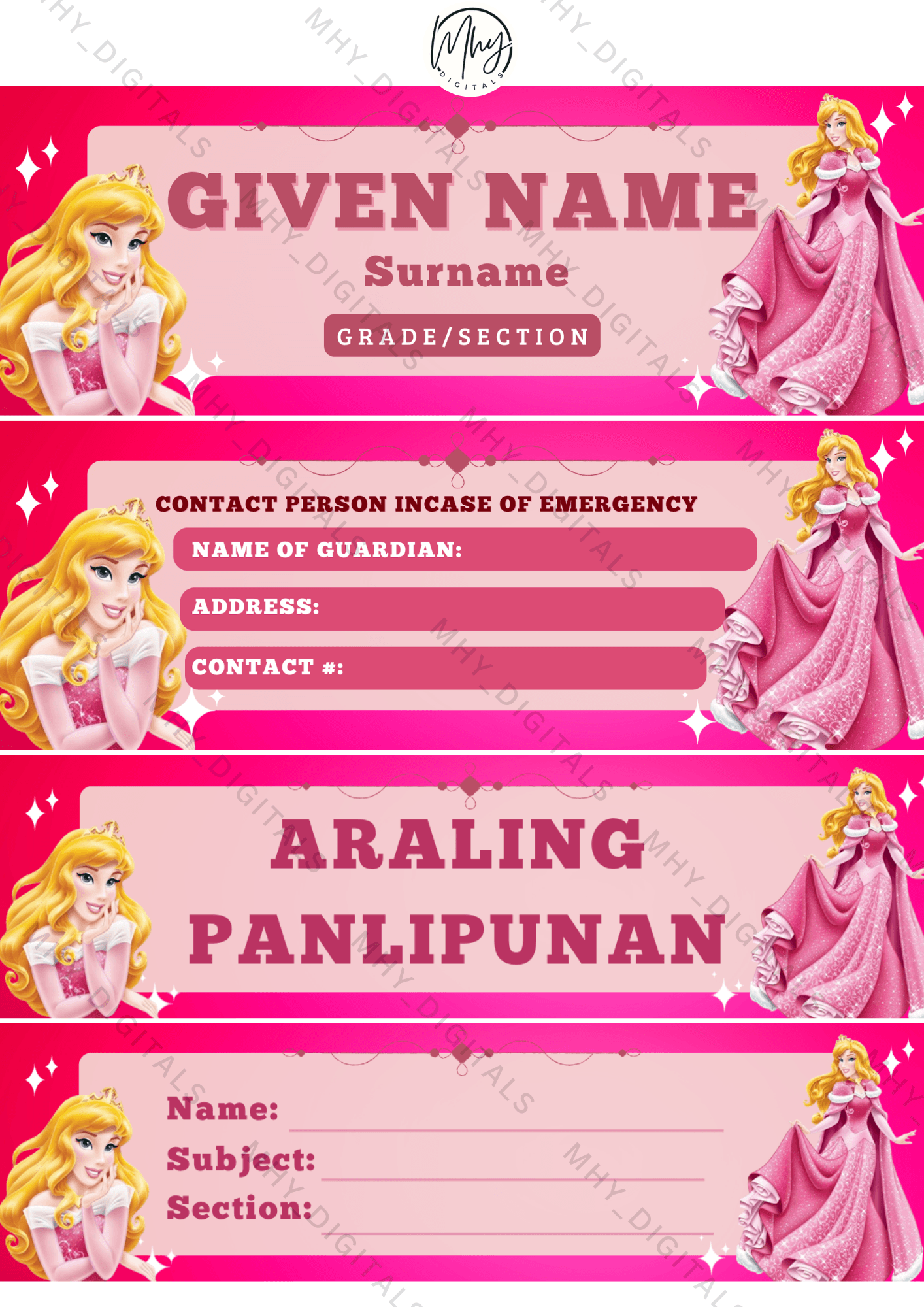 Disney Princess Printable Labels New Gorgeous Disney Princess