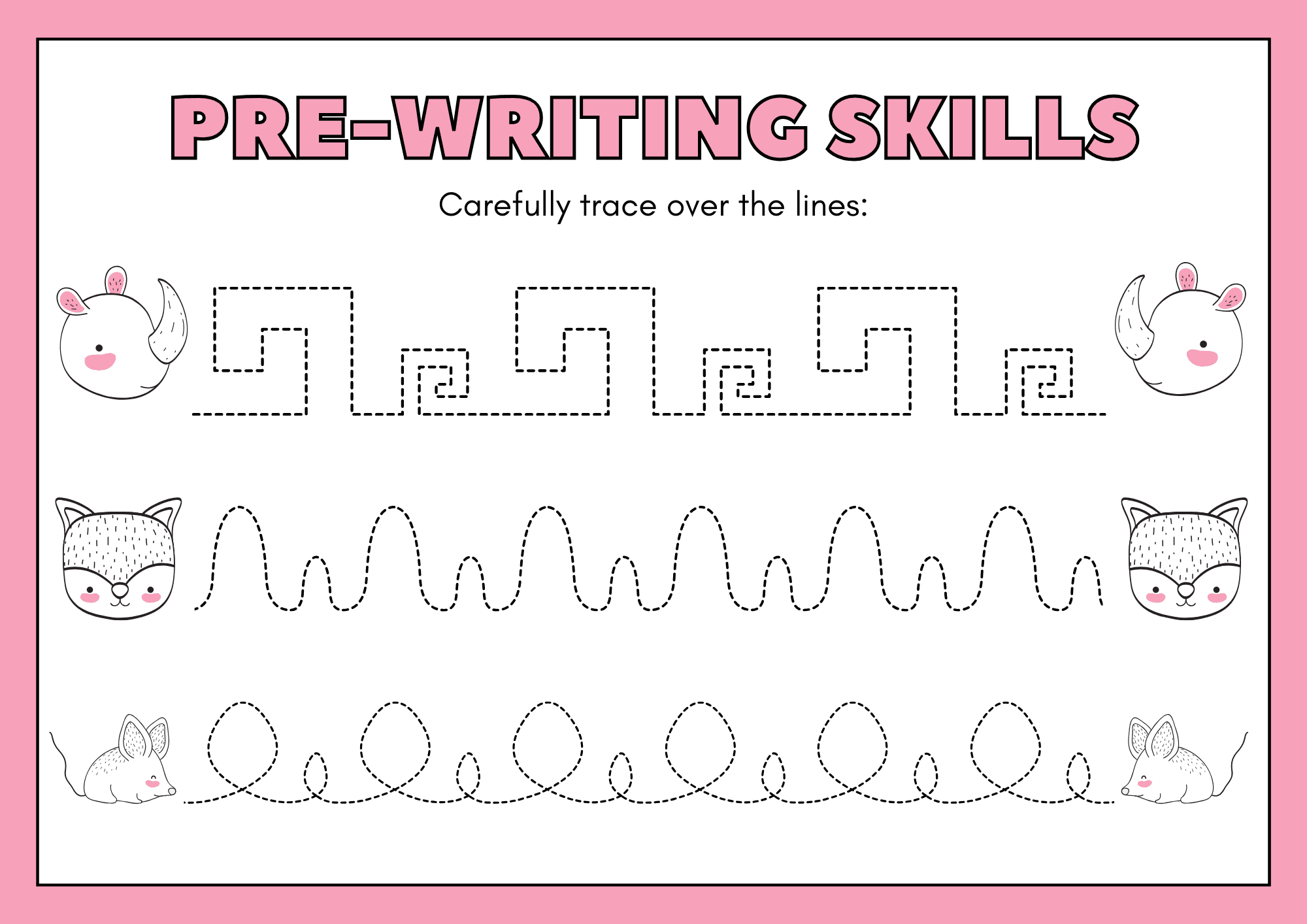 Tracing Worksheets For Pre