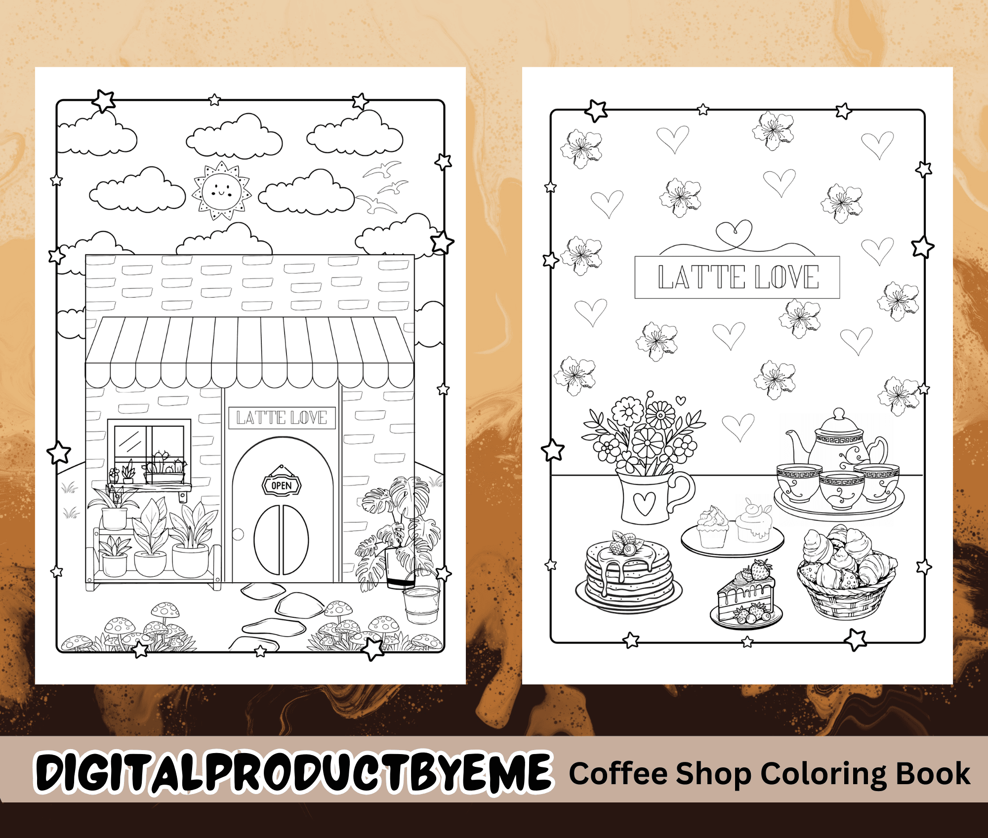Coffee Shop Coloring Pages [2025]