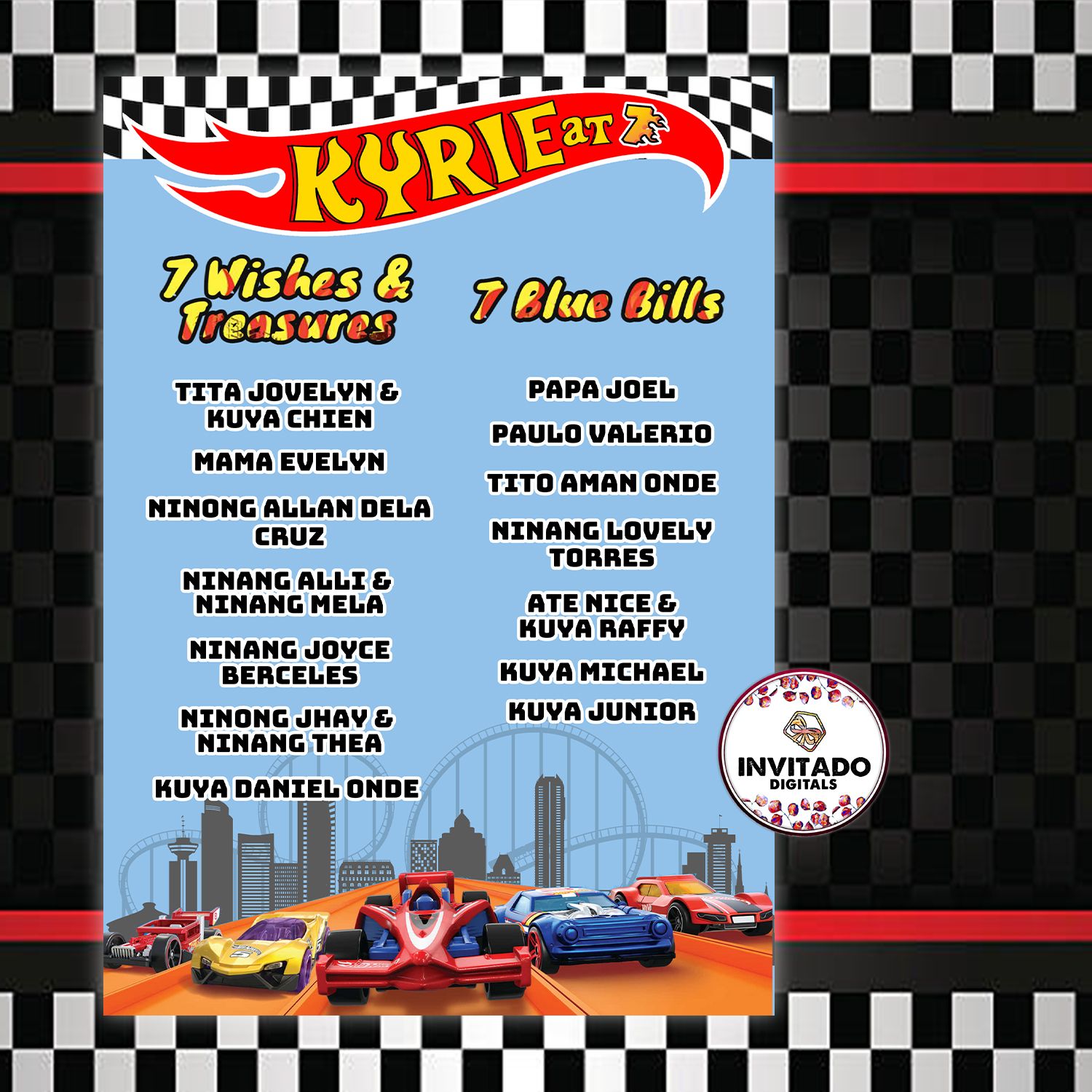 Hot Wheels Birthday Printables Personalised Hot Wheels Invitations