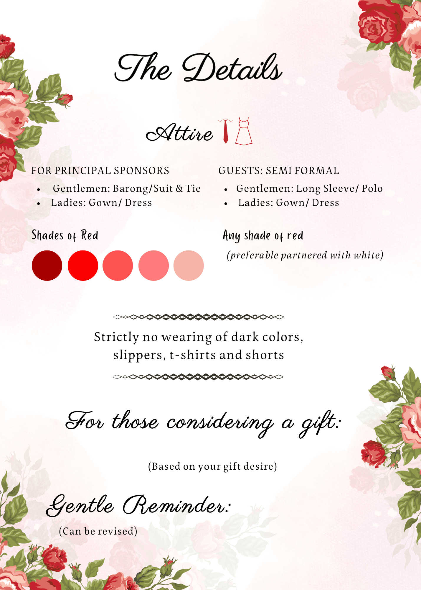 Sponsor Wedding Invitation