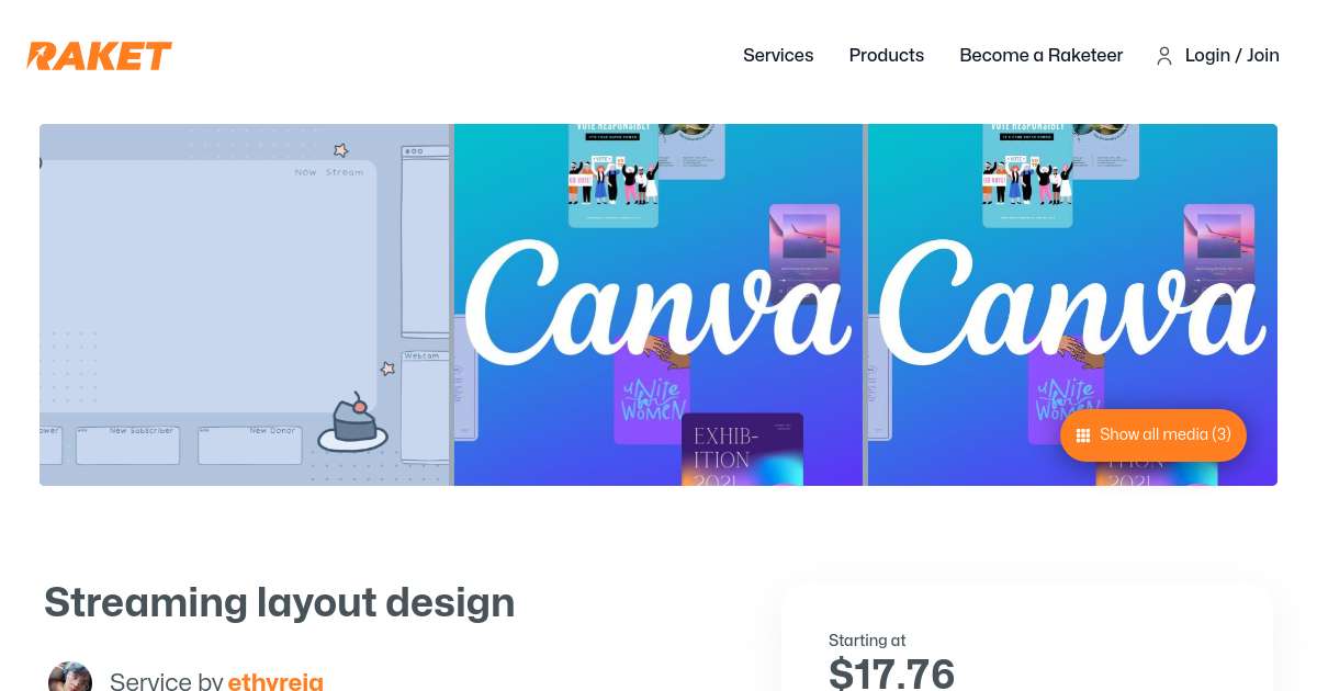 Twitch YouTube OBS Streaming Layout Design by ethyreia - Raket.PH