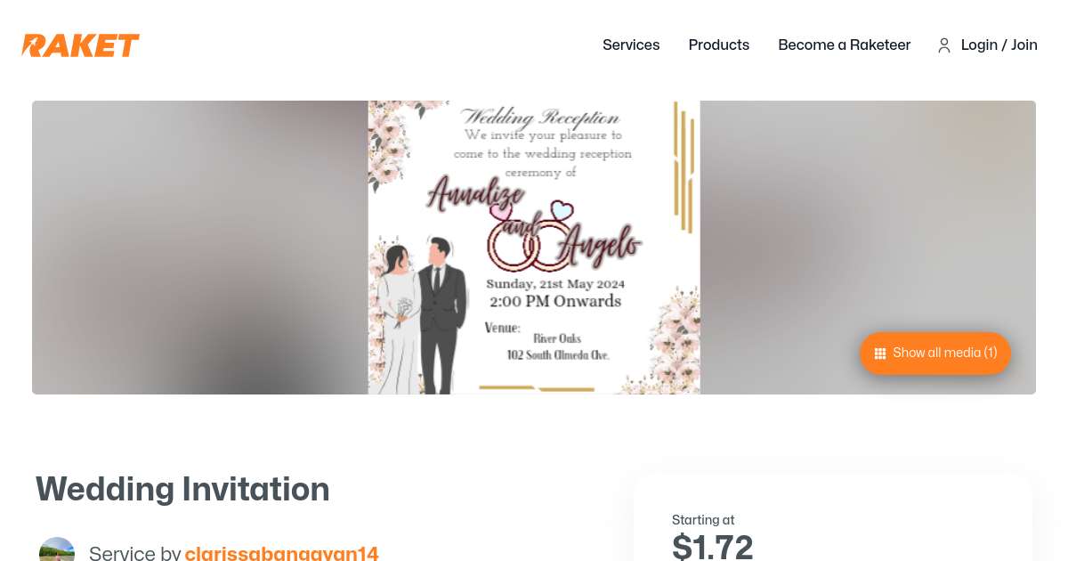 Wedding Invitation by clarissabangayan14 - Raket.PH