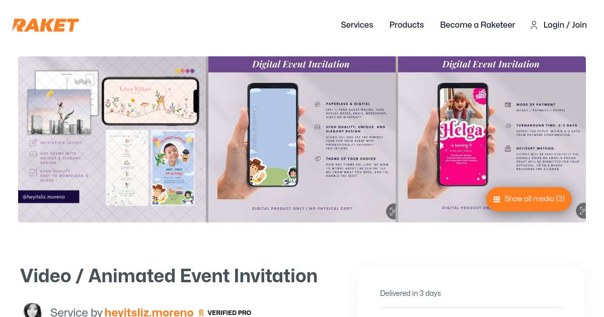 Video / Animated Event Invitation by heyitsliz.moreno - Raket.PH