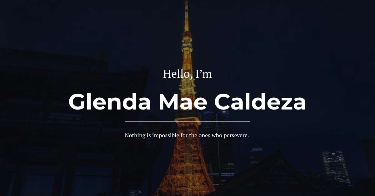 Glenda Mae Caldeza