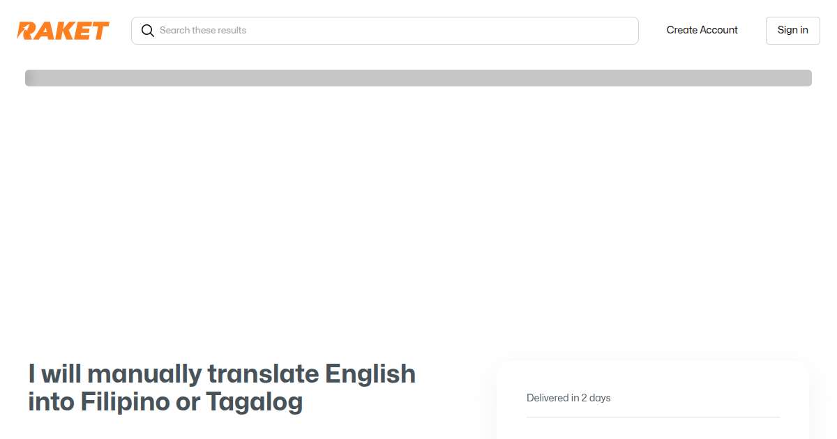 I will manually translate English into Filipino or Tagalog by ...