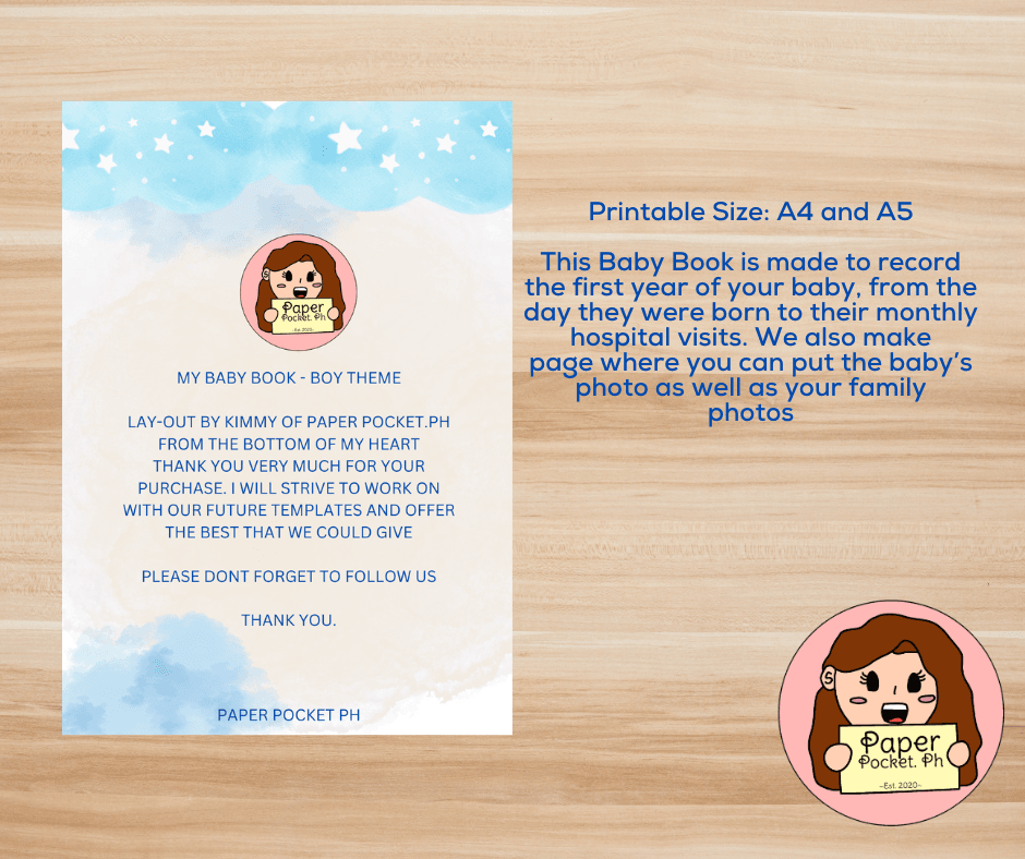 Digital Baby Book Templates PLR Printable Baby Book