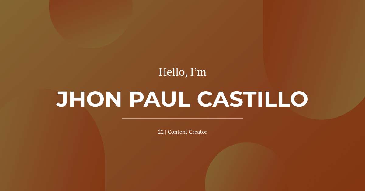 JHON PAUL CASTILLO