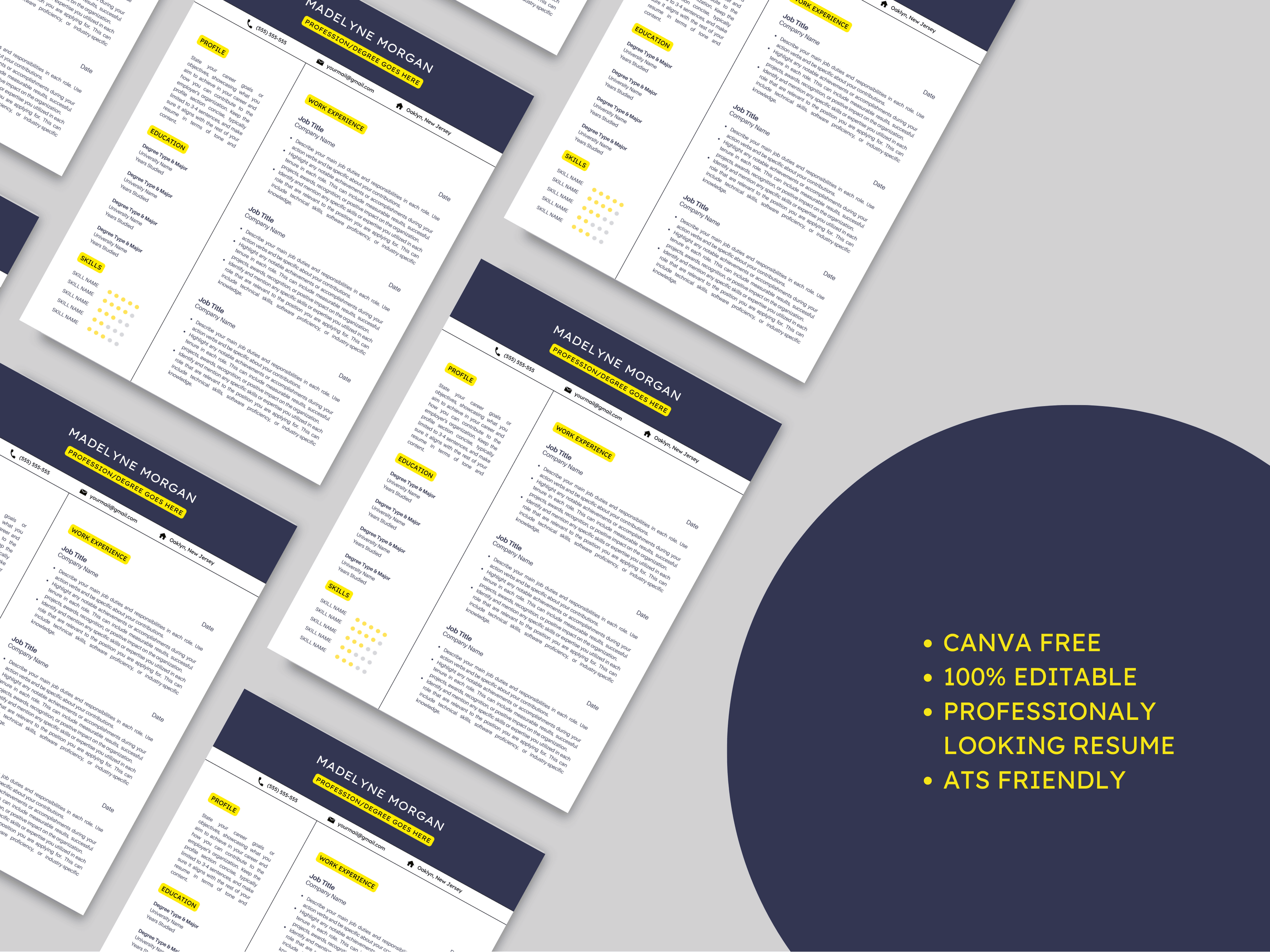 Fully Editable Modern Cv Template For Job Application 2020