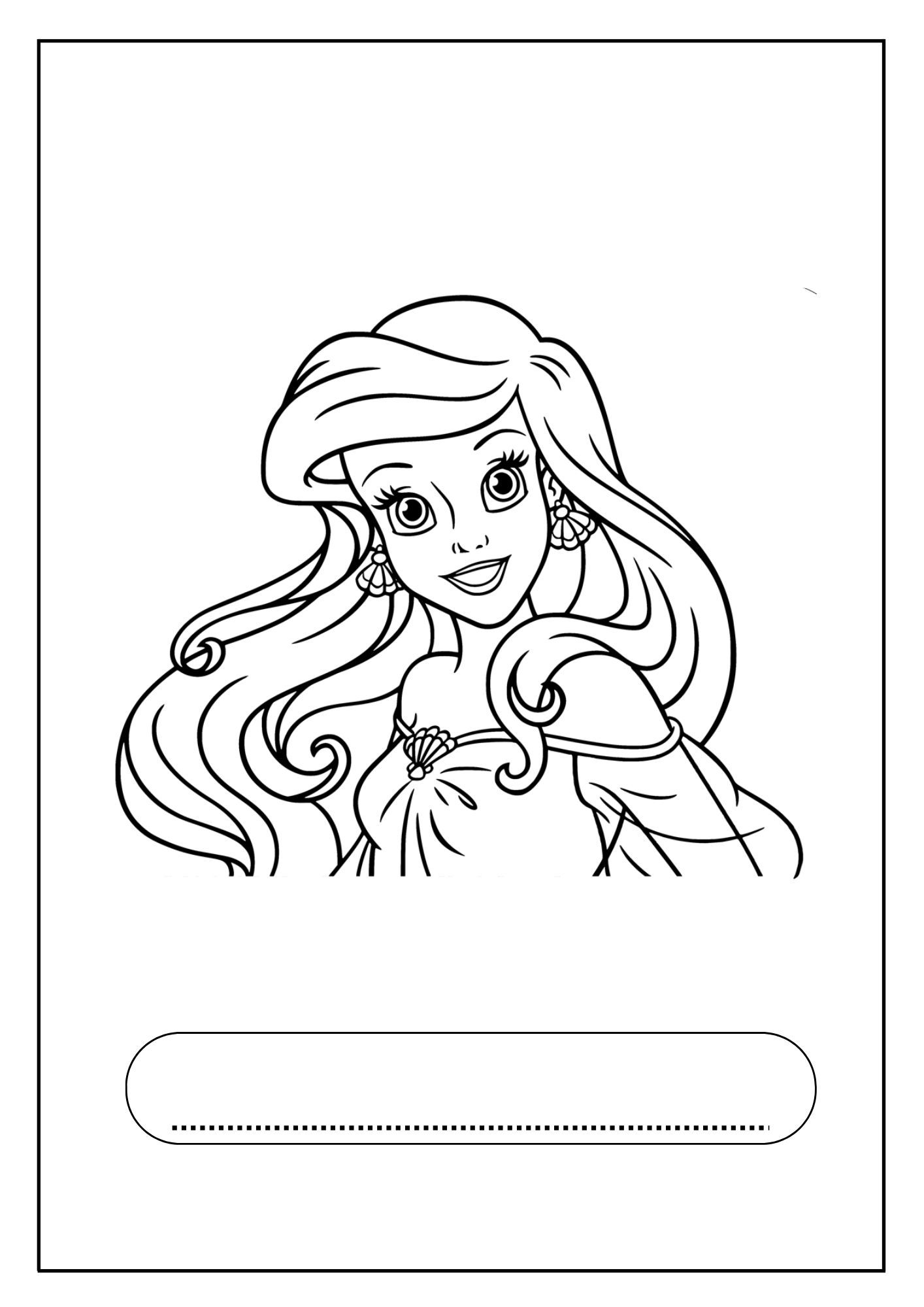 Princess Ariel Christmas Coloring Pages Sketch Coloring Page