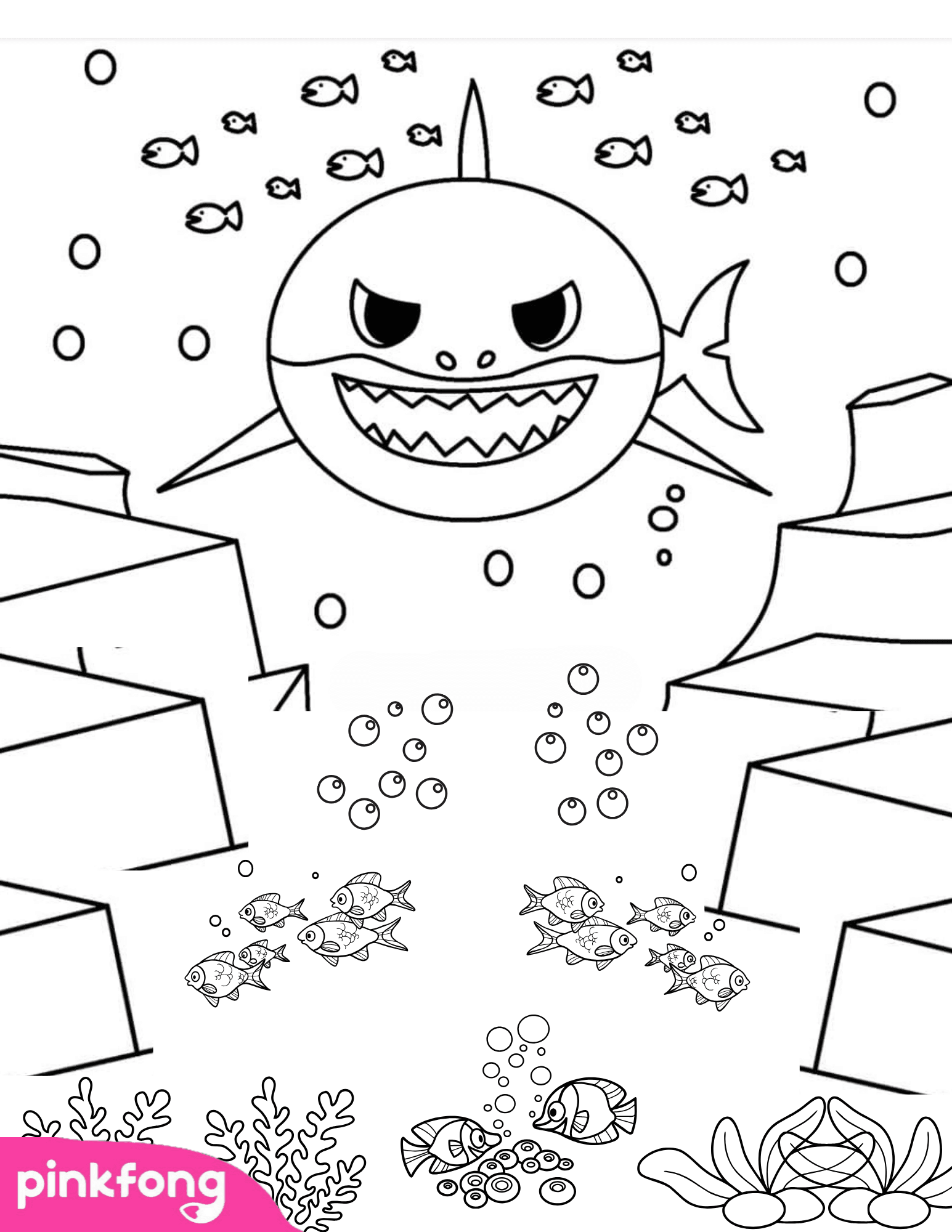 Pinkfong Baby Shark Coloring Page For Kids Mitraland