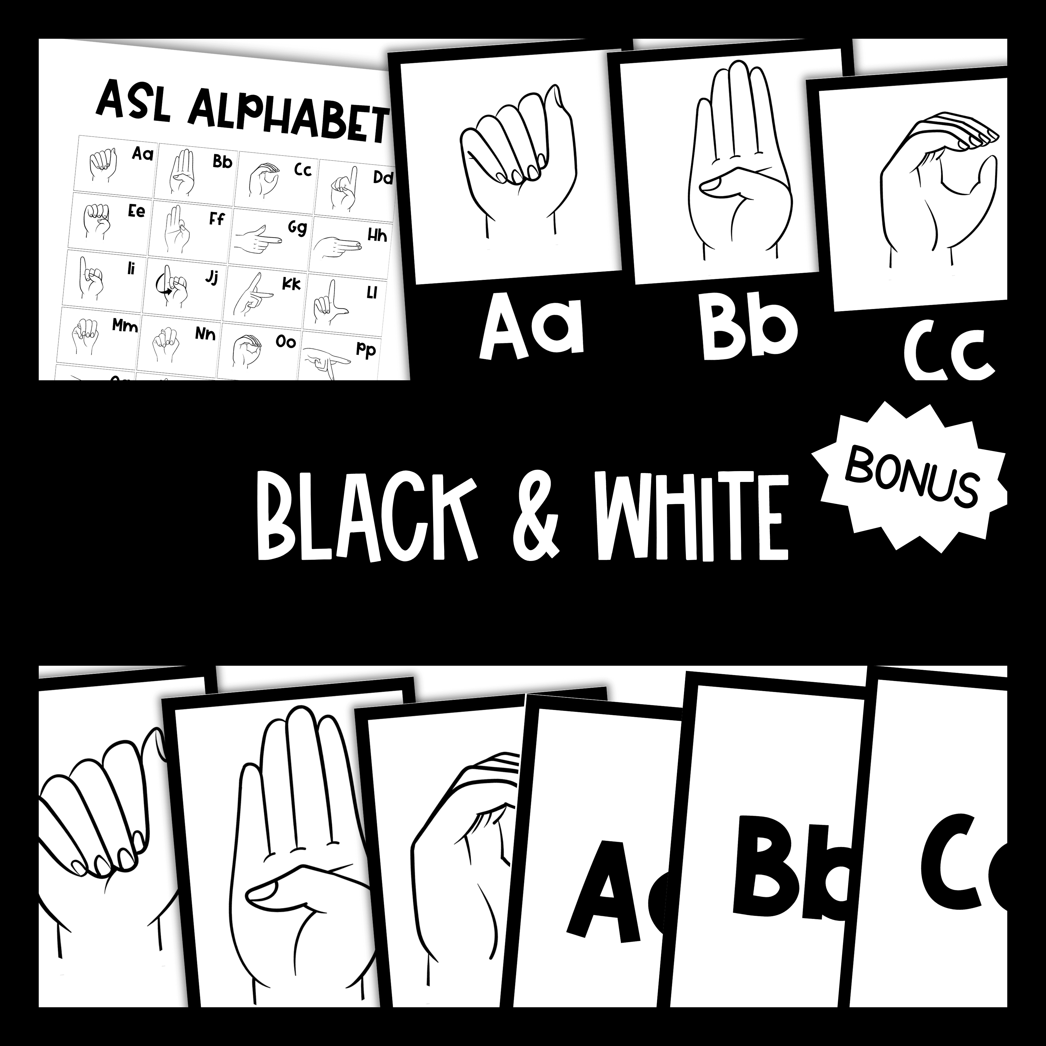 Asl Printable Flashcards Colors ASL Flashcards: Early Vocabulary