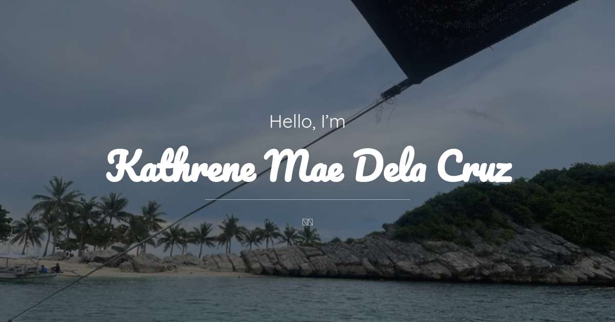 Kathrene Mae Dela Cruz