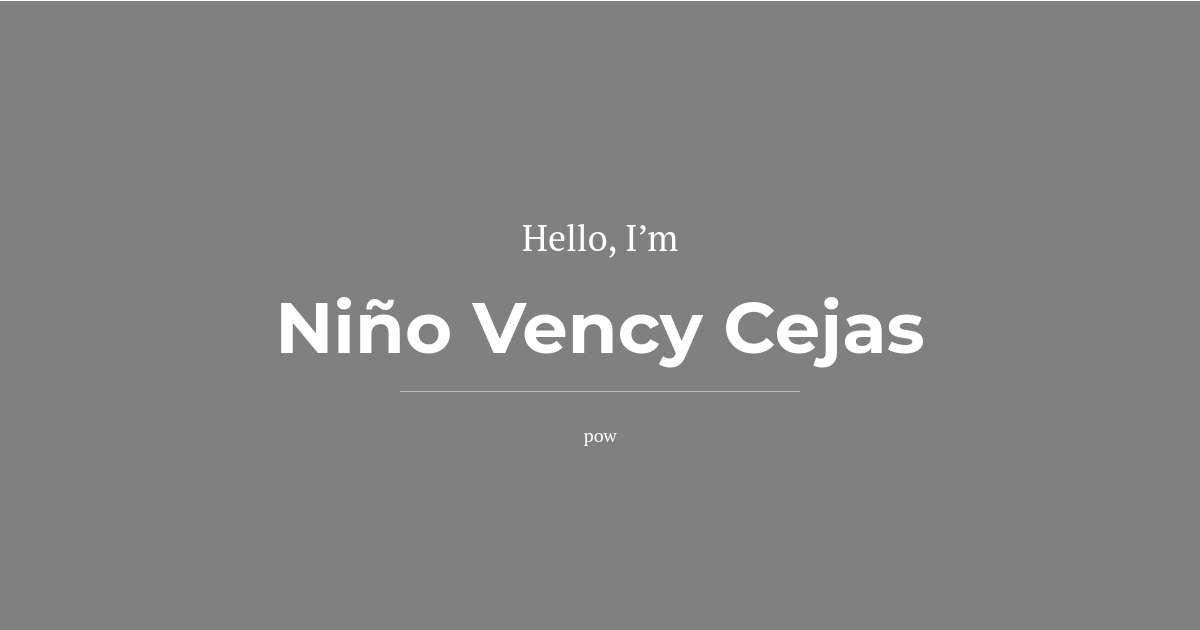 Niño Vency Cejas