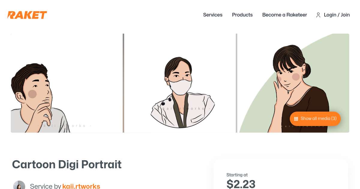 Cartoon Digi Portrait by kaii.rtworks - Raket.PH