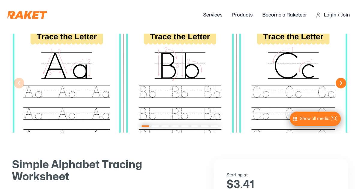 Simple Alphabet Tracing Worksheet by elainnepare - Raket.PH