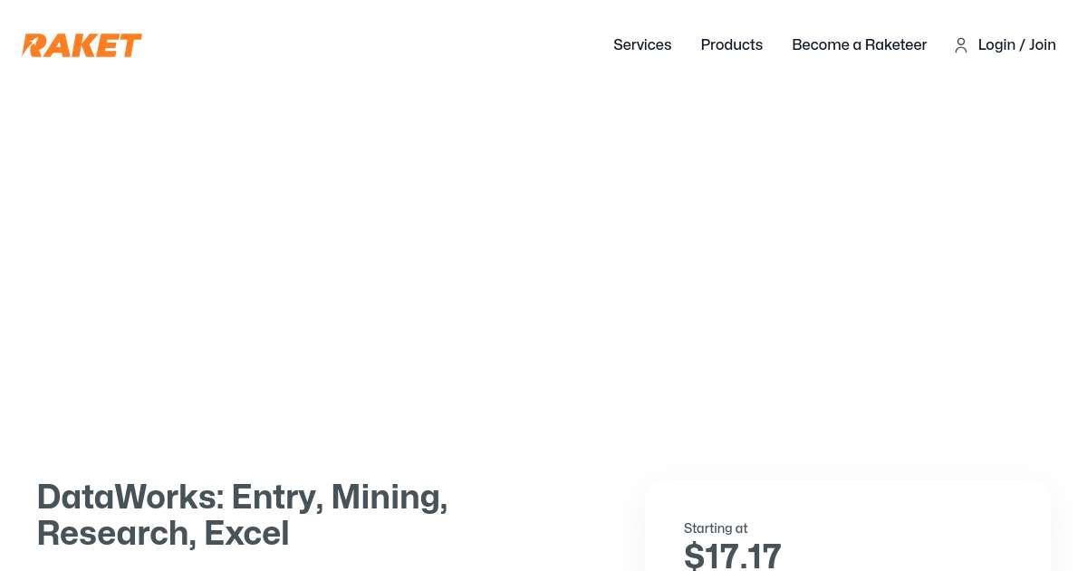 DataWorks: Entry, Mining, Research, Excel by lmvillacorta_profession ...