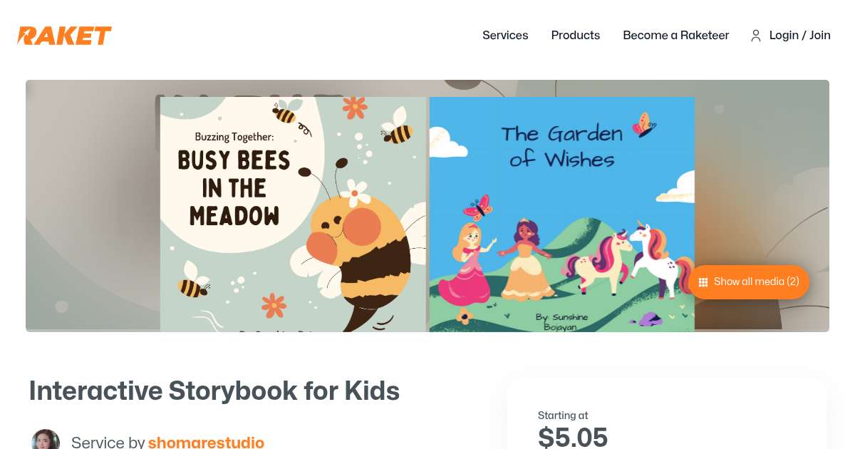 Interactive Storybook for Kids by shomarestudio - Raket.PH