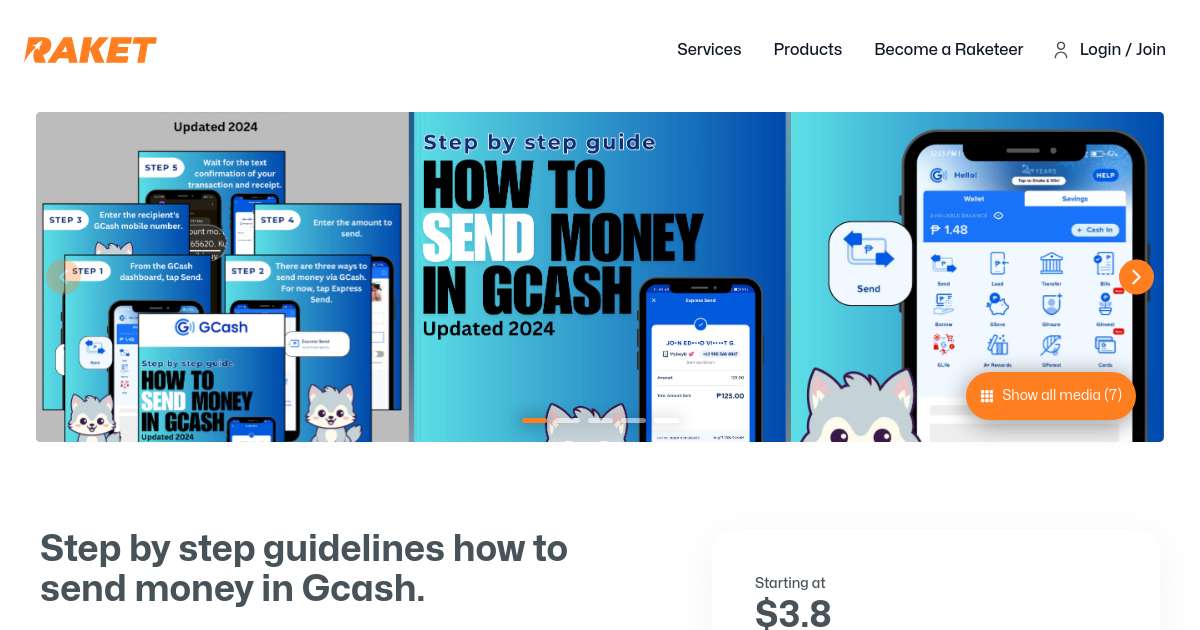 Step by step guidelines how to send money in Gcash. by 202201268 - Raket.PH