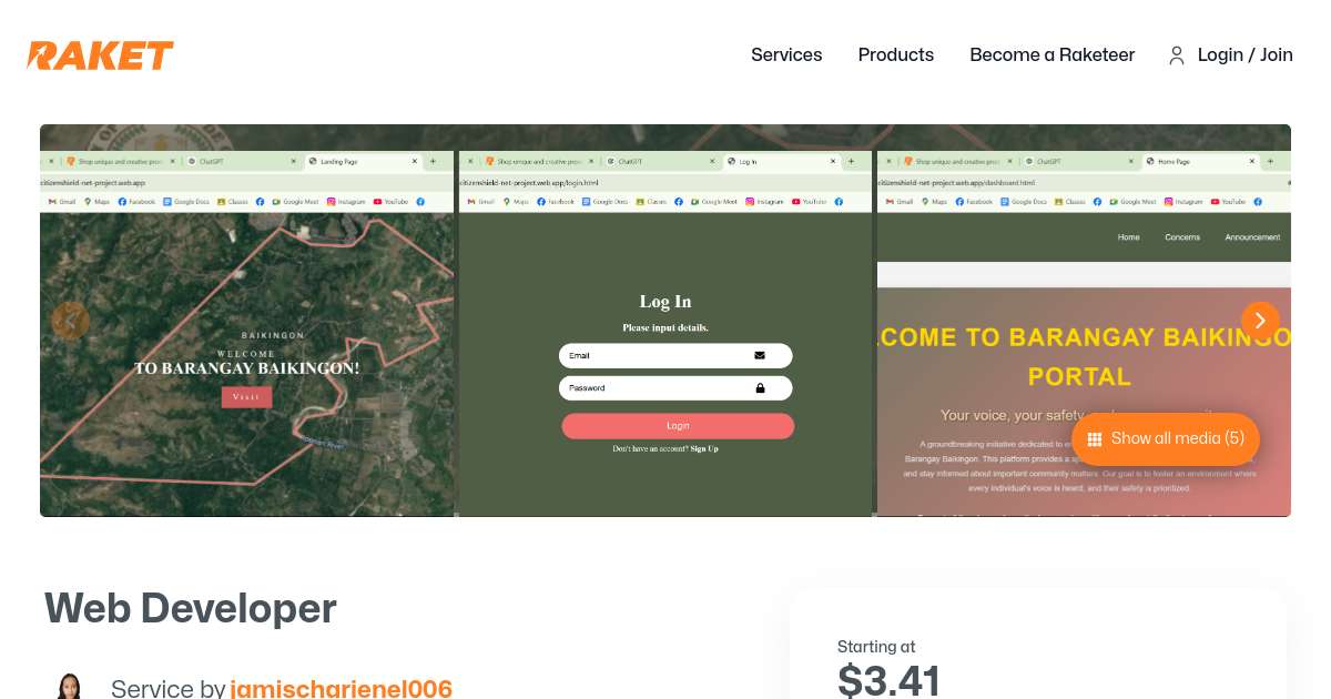Web Developer by jamischarienel006 - Raket.PH