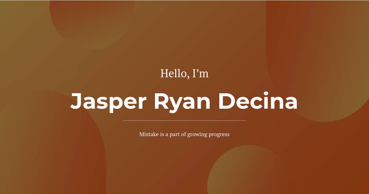 Jasper Ryan Decina