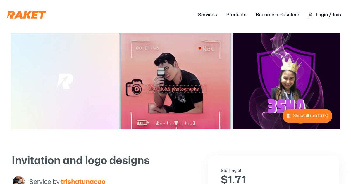 Invitation and logo designs by trishatunacao - Raket.PH