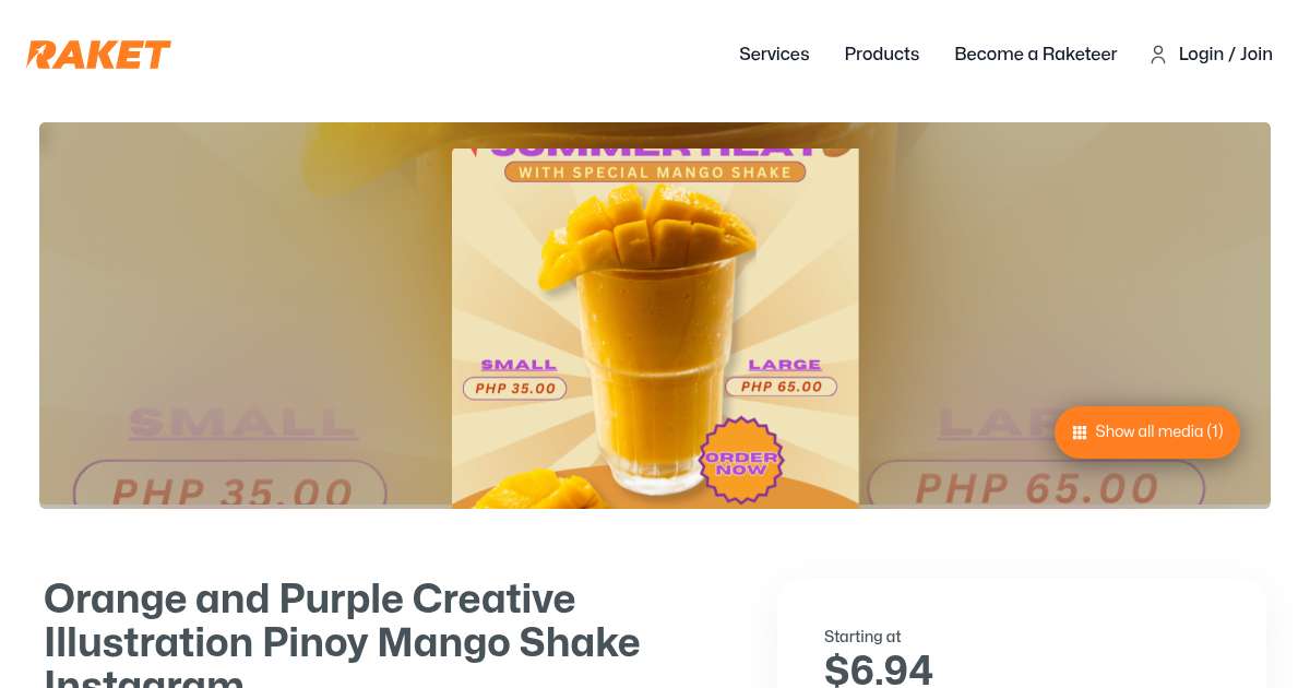 Orange and Purple Creative Illustration Pinoy Mango Shake Instagram ...