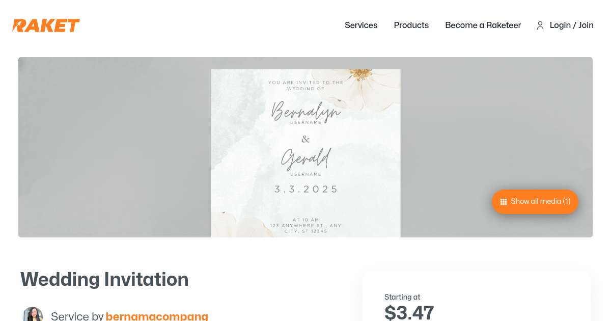 Wedding Invitation by bernamacompang - Raket.PH